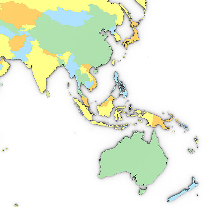 Political World Map 3D model | CGTrader