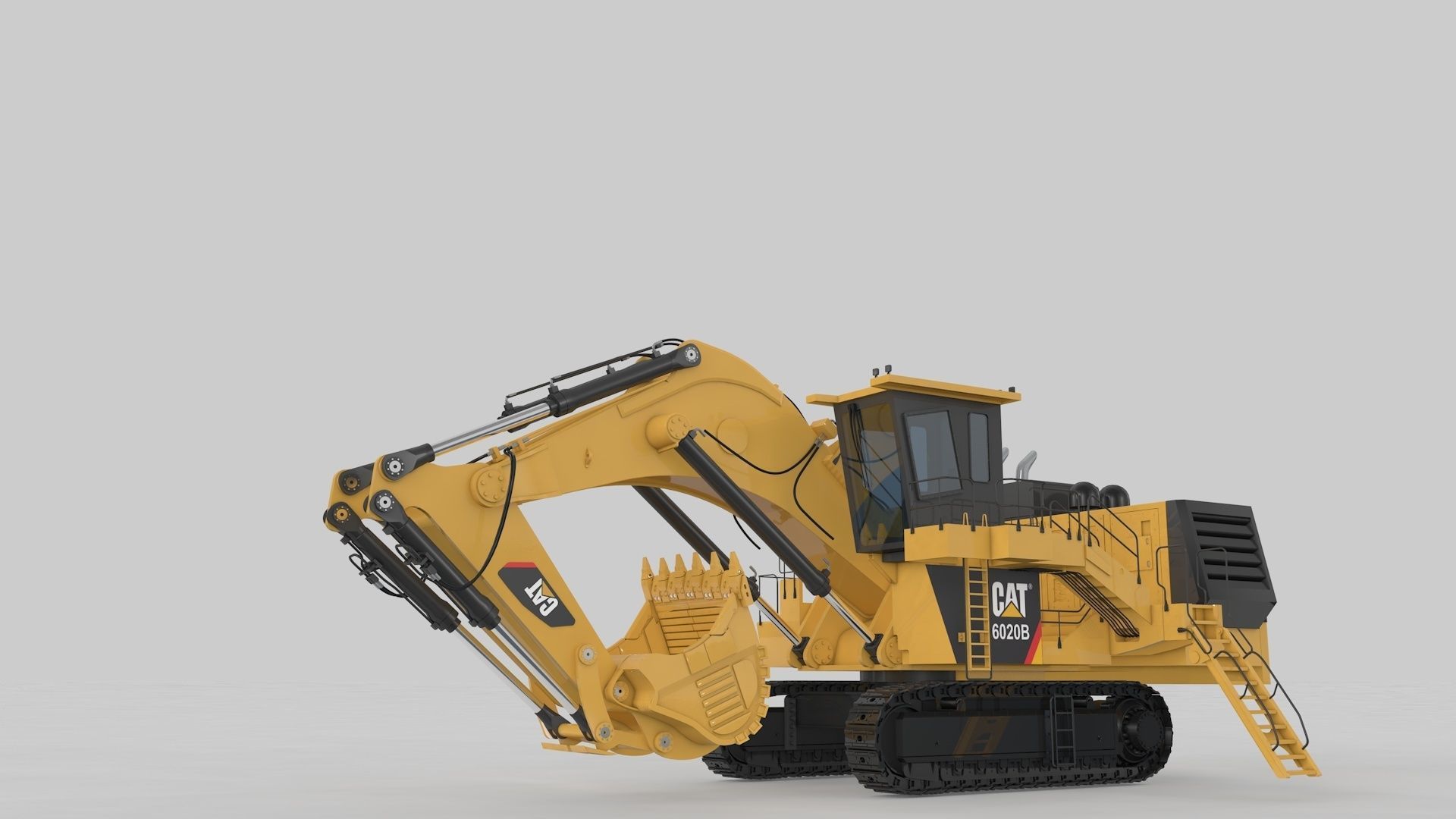 Mining Excavator Rigged 3D model animated rigged | CGTrader