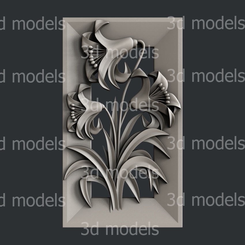 3d STL models for CNC router or 3d printer flower 3D model | CGTrader