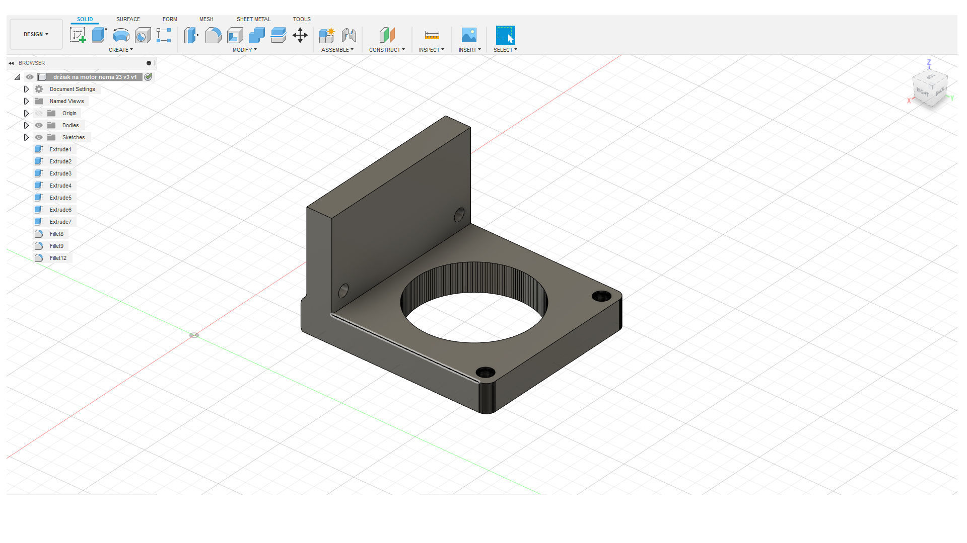 NEMA 23 motor mount 3D model 3D printable | CGTrader