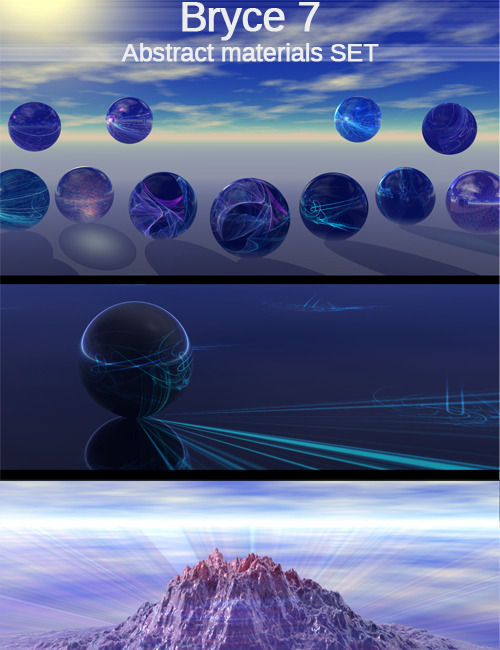Abstract MATERIALS SET for Bryce 7 3D model | CGTrader