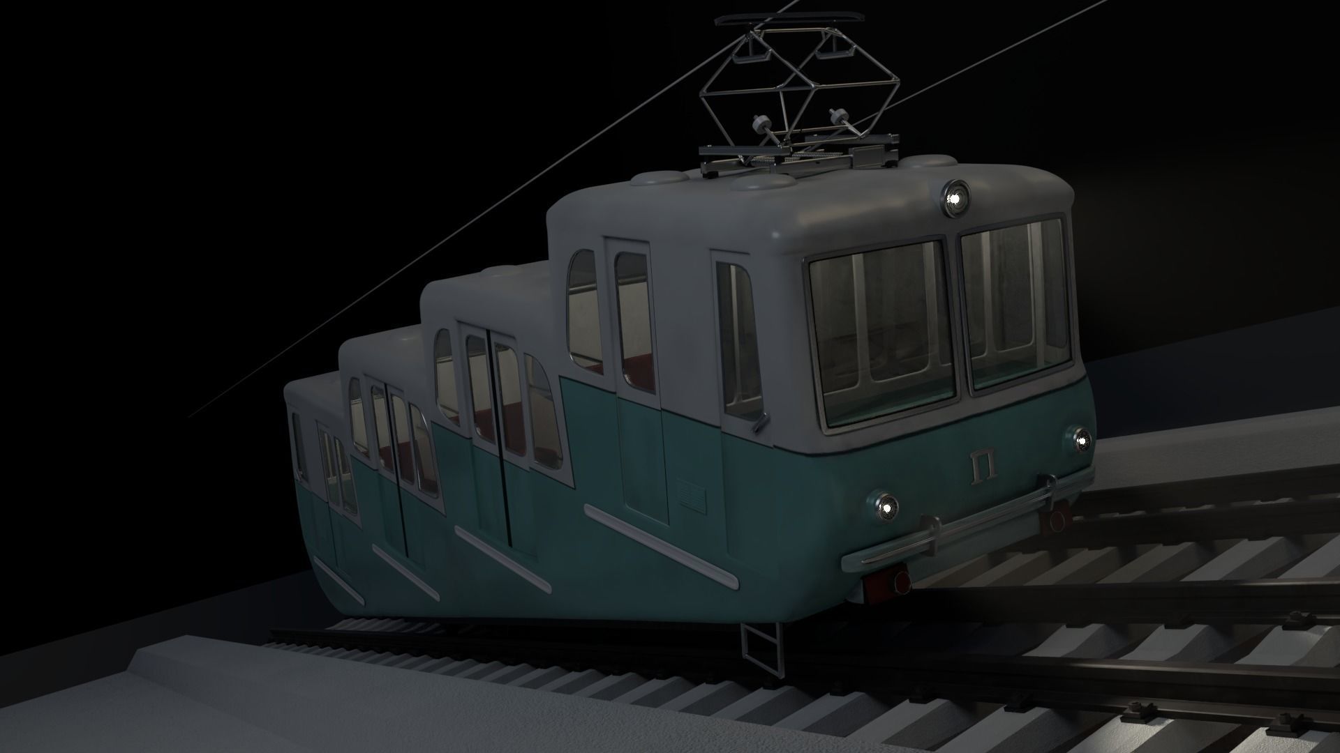 Kyiv Funicular train 1959 3D model | CGTrader