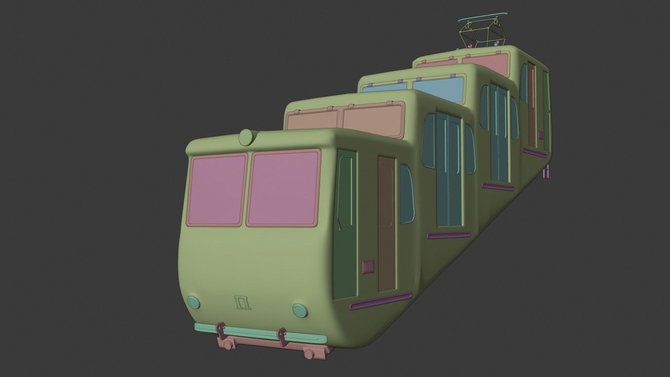 Kyiv Funicular train 1959 3D model | CGTrader
