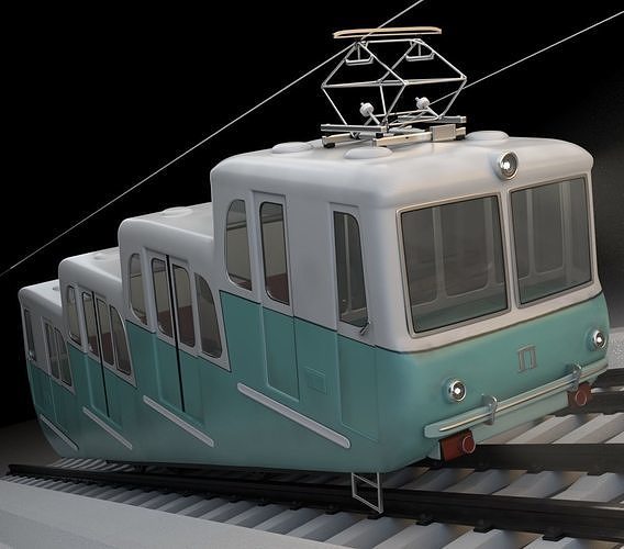 Kyiv Funicular train 1959 3D model | CGTrader