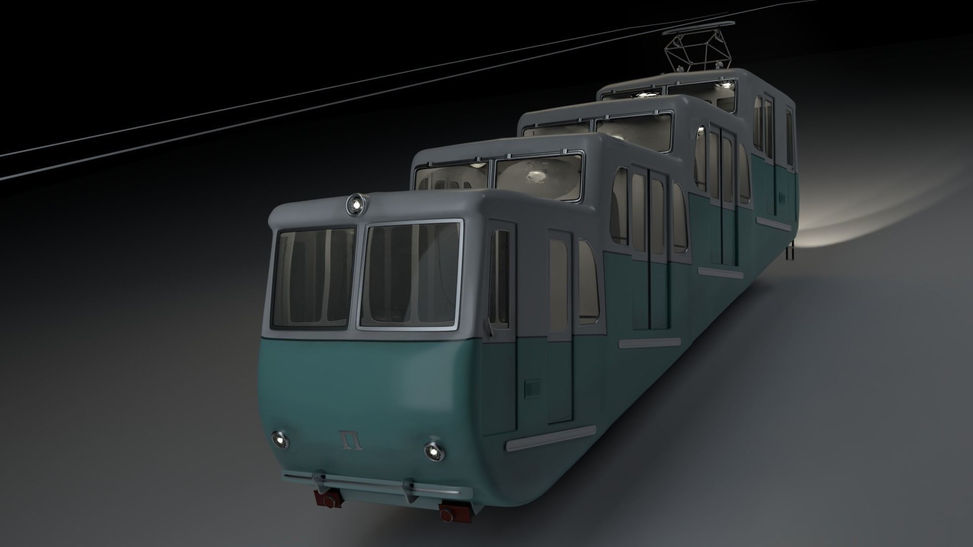 Kyiv Funicular train 1959 3D model | CGTrader