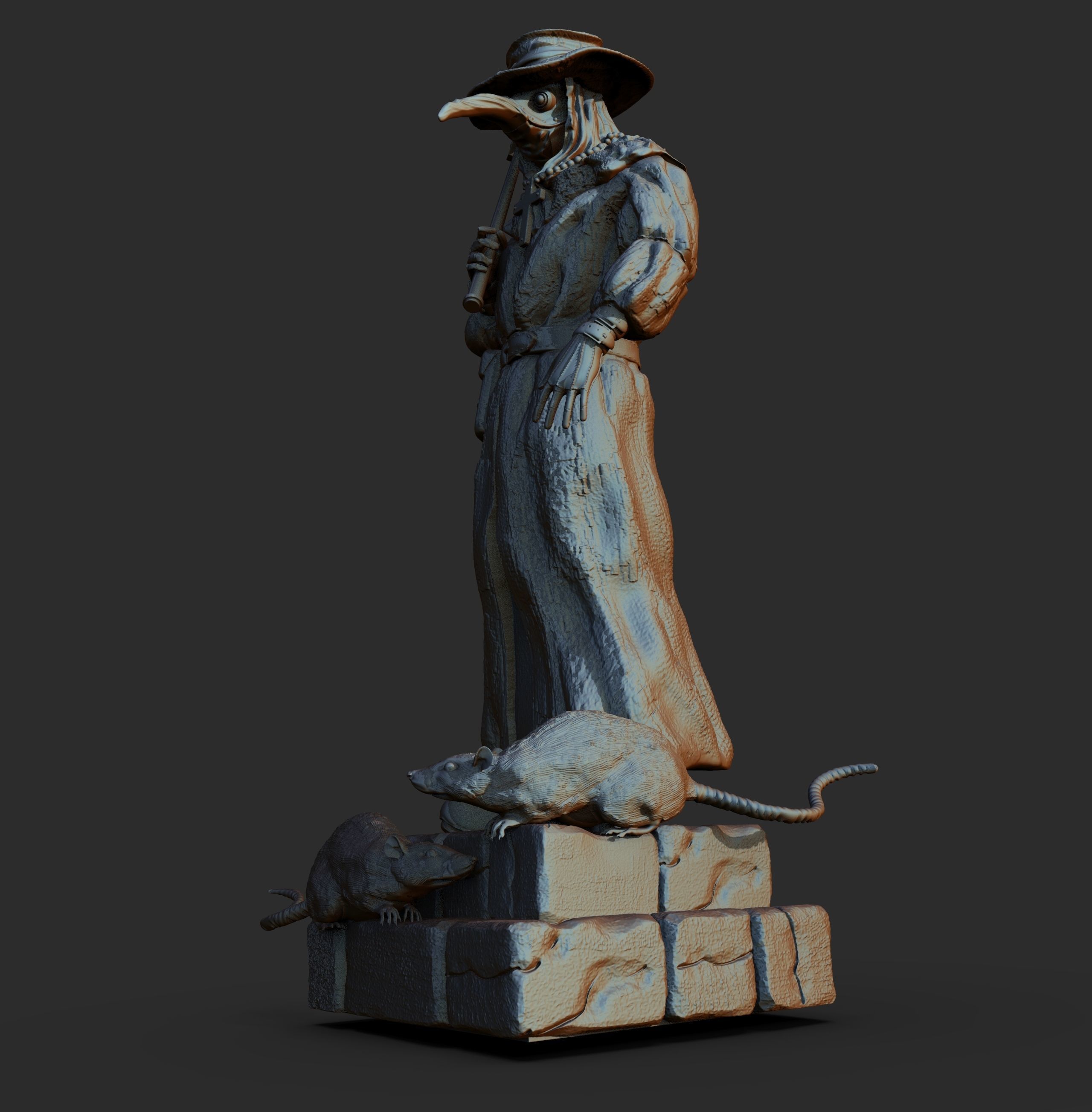 The Plague Doctor free 3D model 3D printable | CGTrader