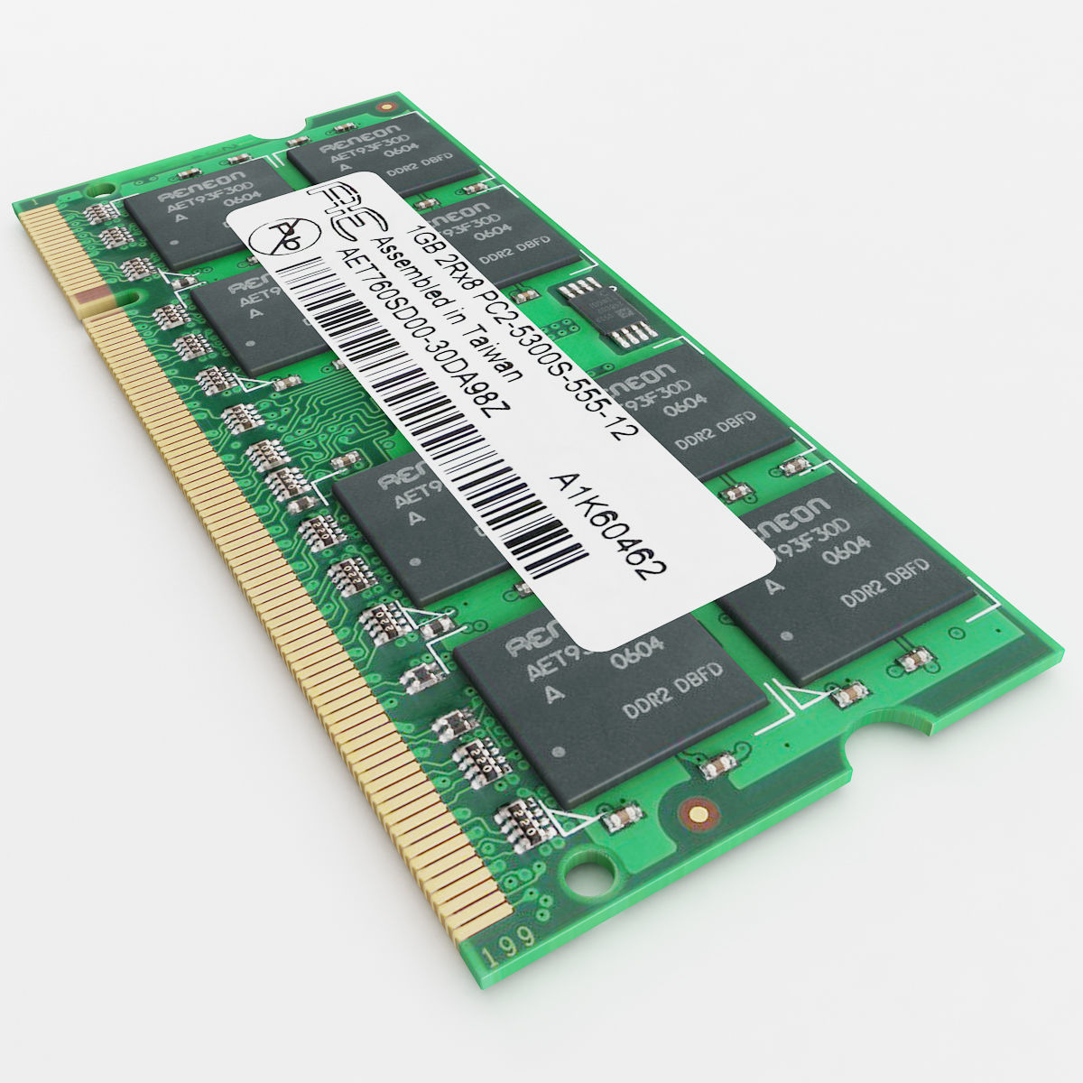 DDR2 SODIMM Ram 3D model | CGTrader