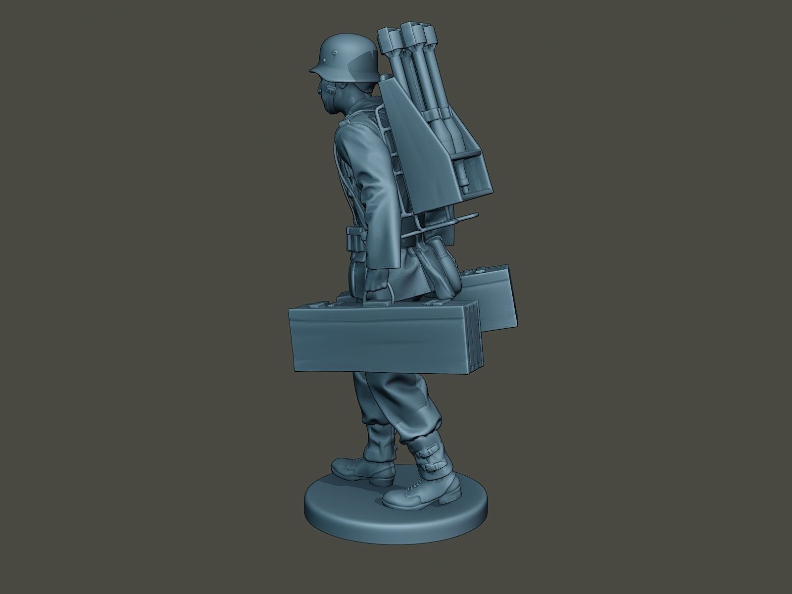 German soldier ww2 carrying rockets G4 3D model 3D printable | CGTrader