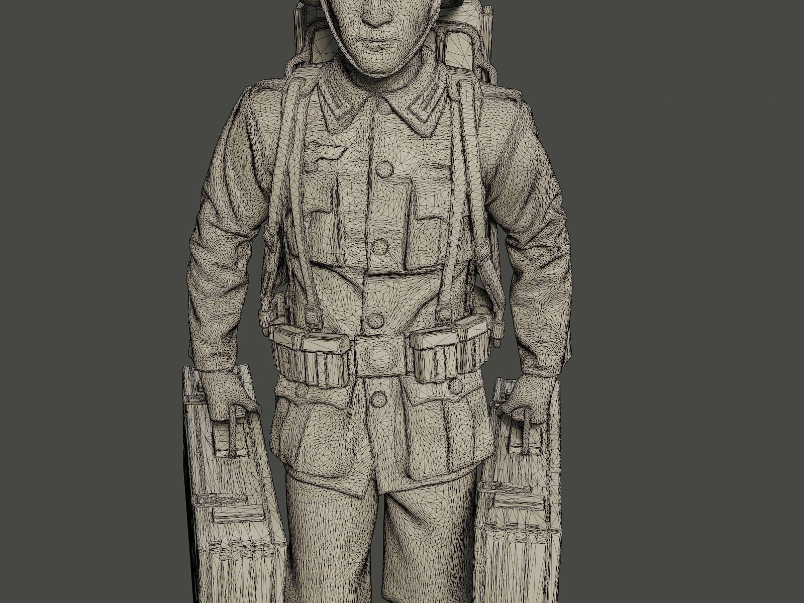 German soldier ww2 carrying rockets G4 3D model 3D printable | CGTrader