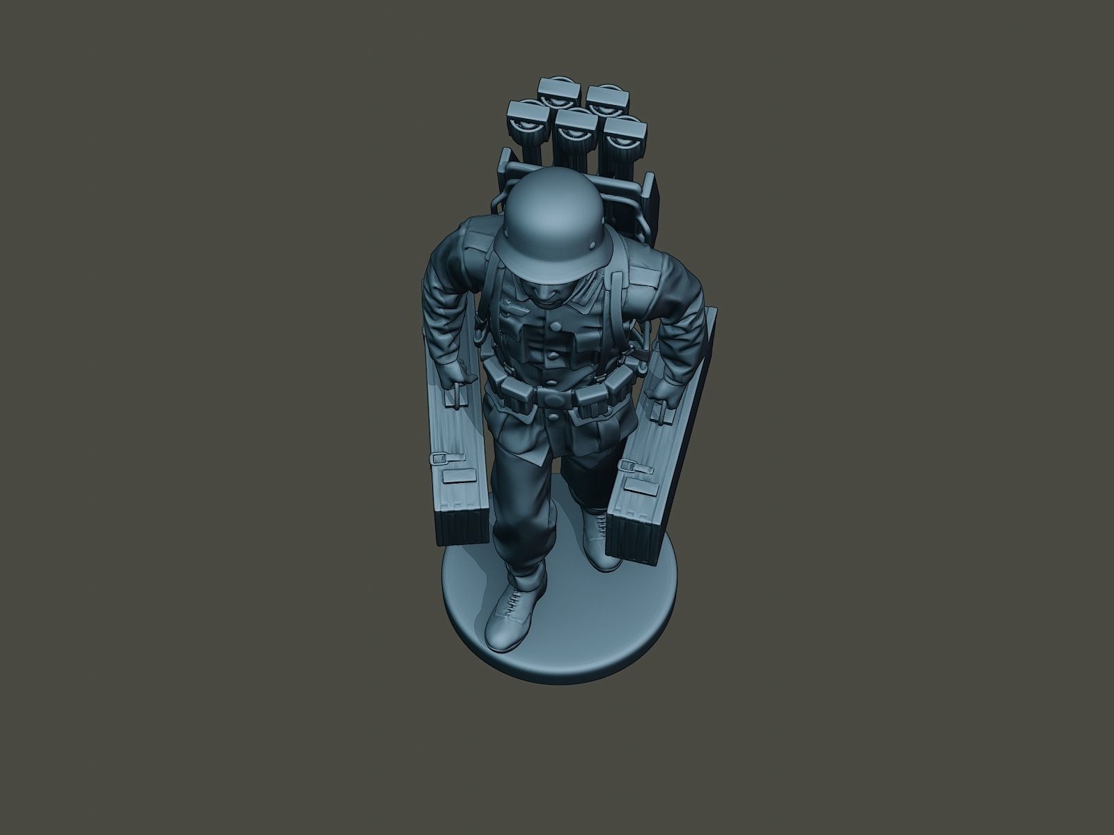 German soldier ww2 carrying rockets G4 3D model 3D printable | CGTrader