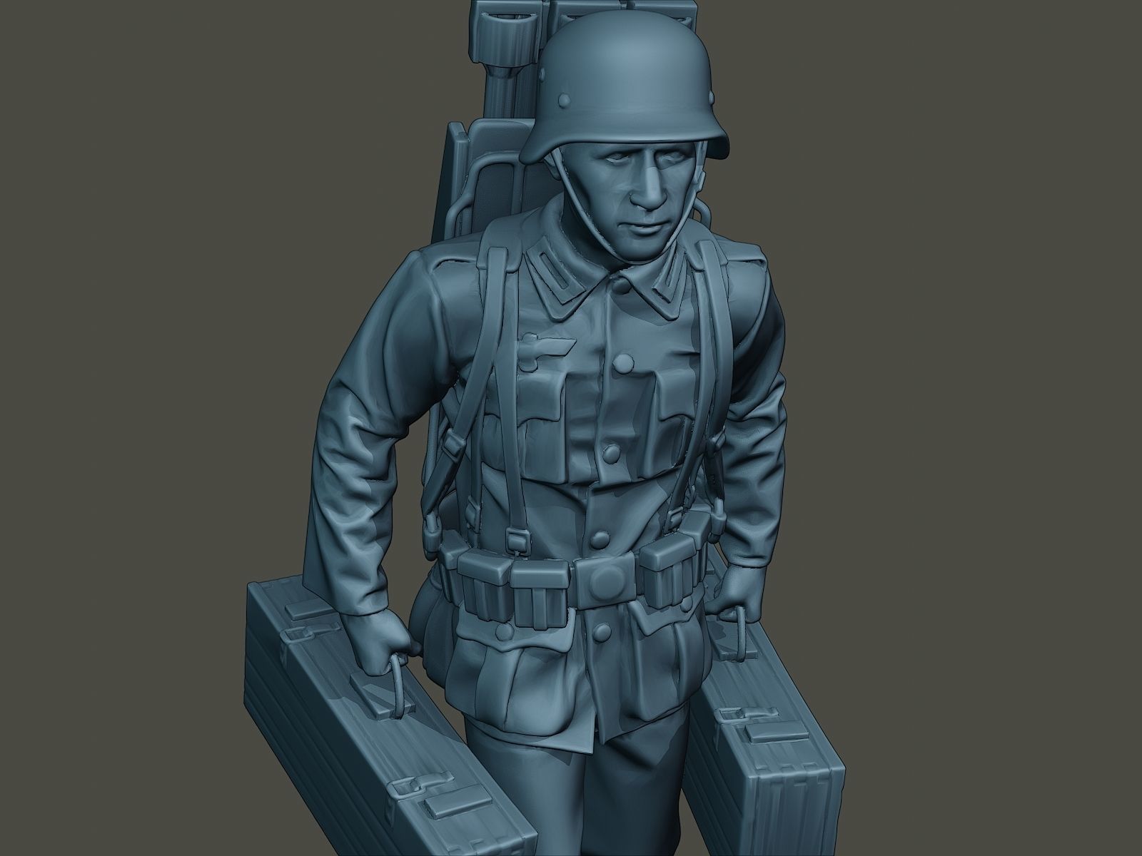German soldier ww2 carrying rockets G4 3D model 3D printable | CGTrader