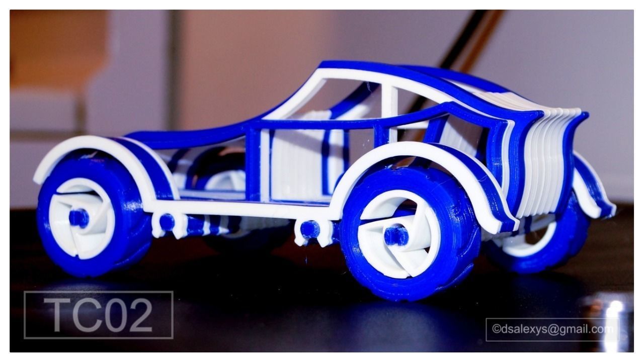 3D Printable Toy Car Kit TC02 3D model | CGTrader