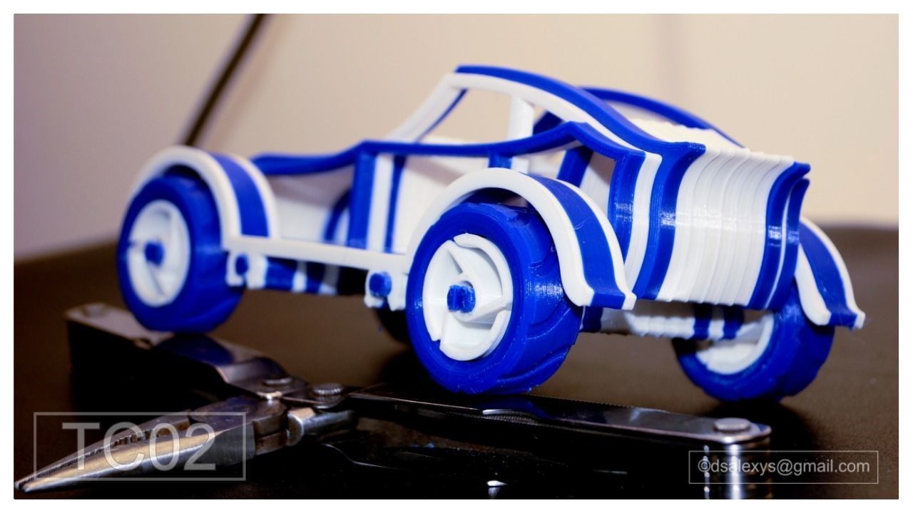 3D Printable Toy Car Kit TC02 3D model | CGTrader