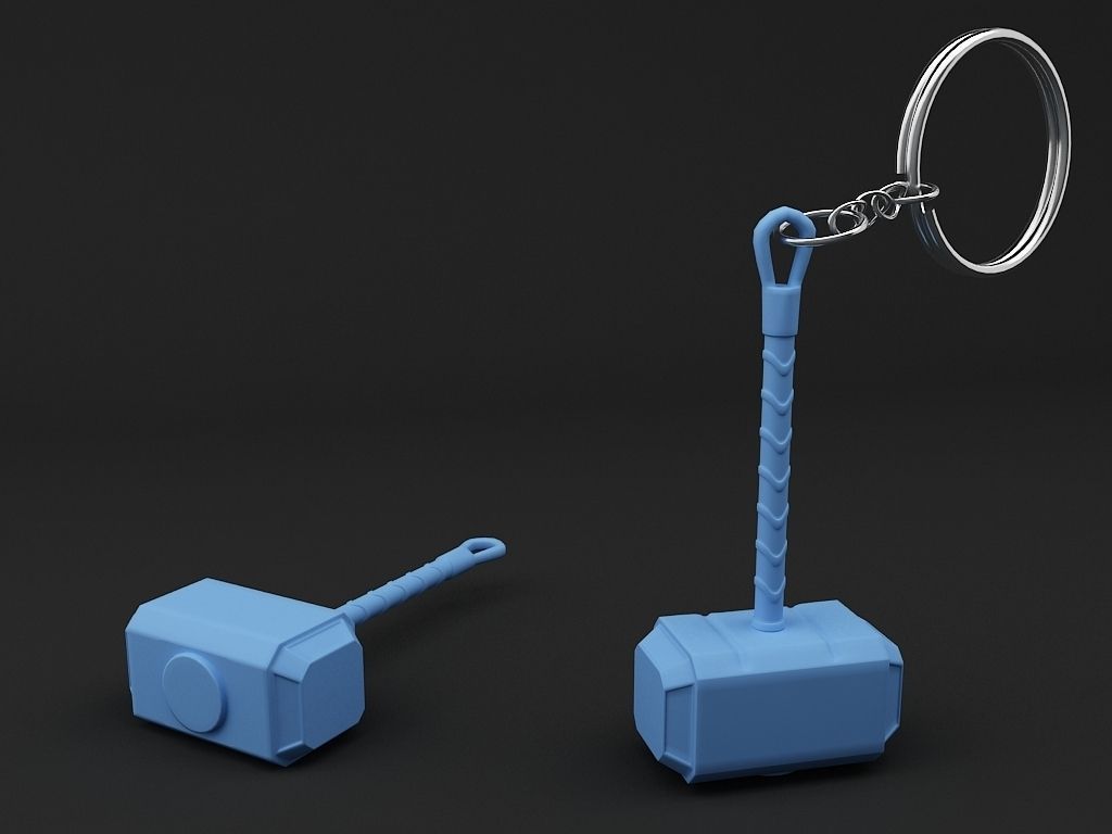 Hammer Key chain 3D model 3D printable | CGTrader