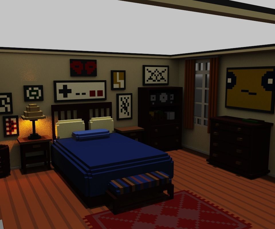 3D model Voxel The Big Bang Theory House VR / AR / low-poly | CGTrader