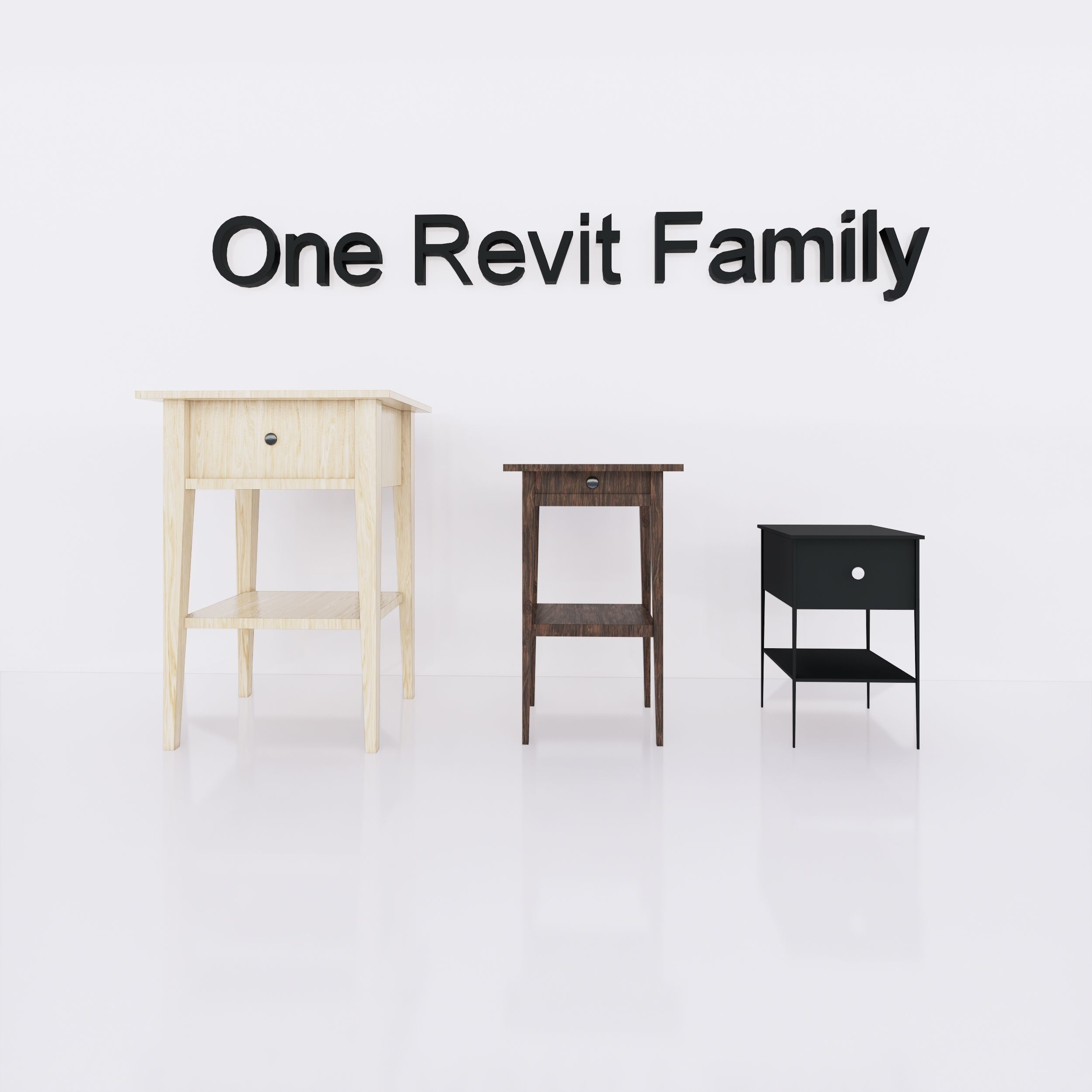 3D Bed Table 1 Hemnes- Full parametric Revit Family free VR / AR / low-poly 3D model | CGTrader