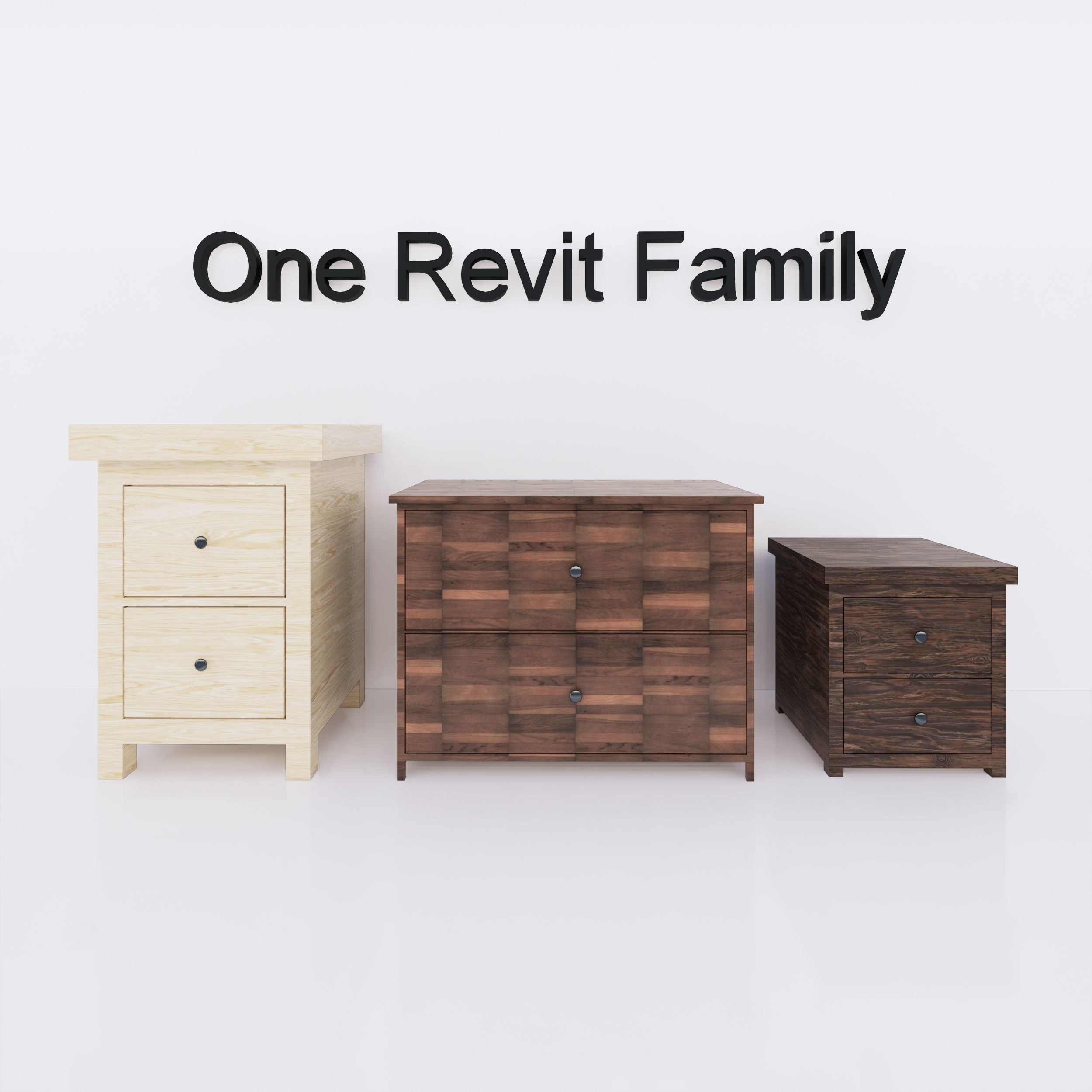 Bed Table 2 Hemnes- Full parametric Revit Family free VR / AR / low ...