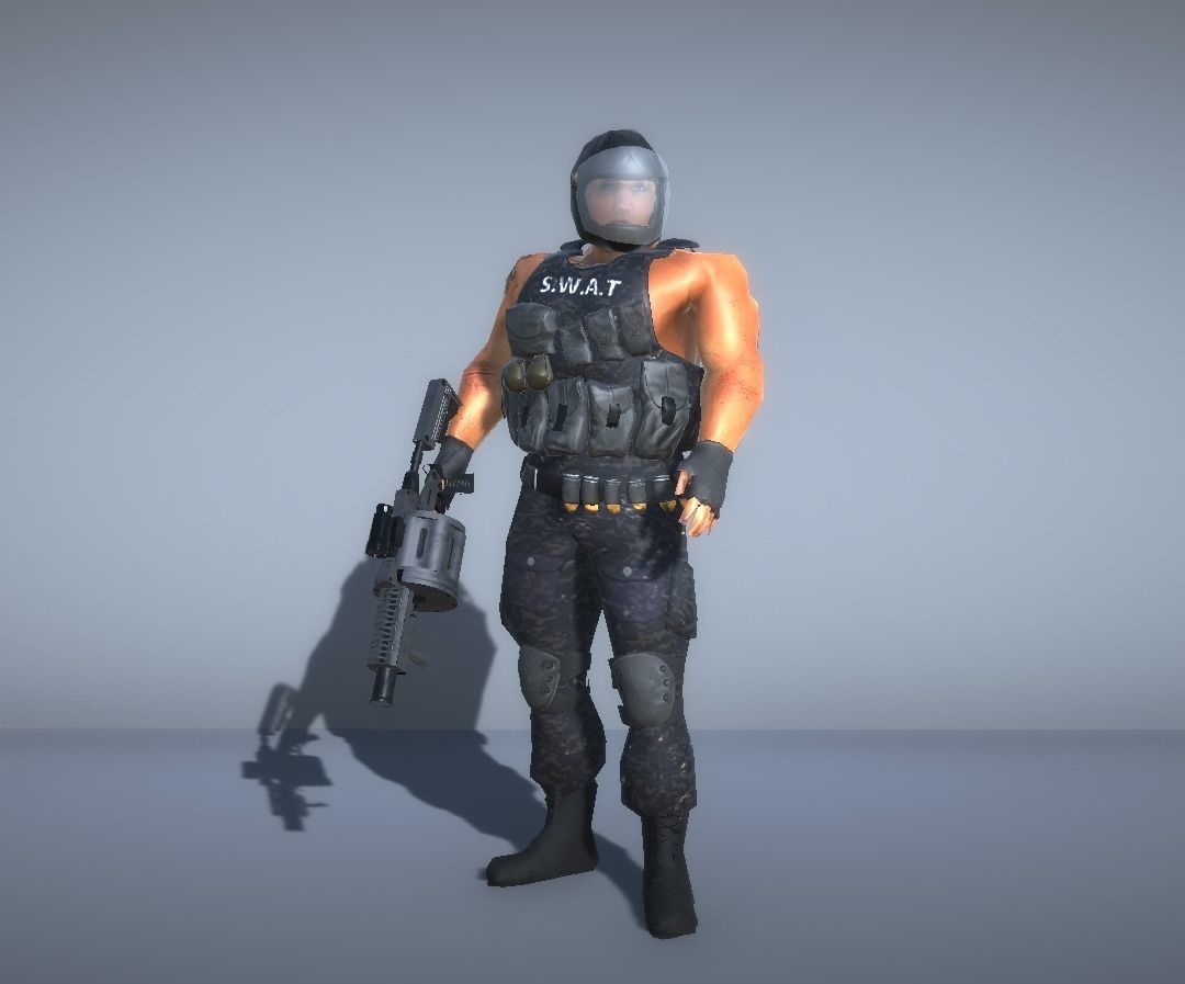 3D model SWAT Soldier with grenade launcher | CGTrader