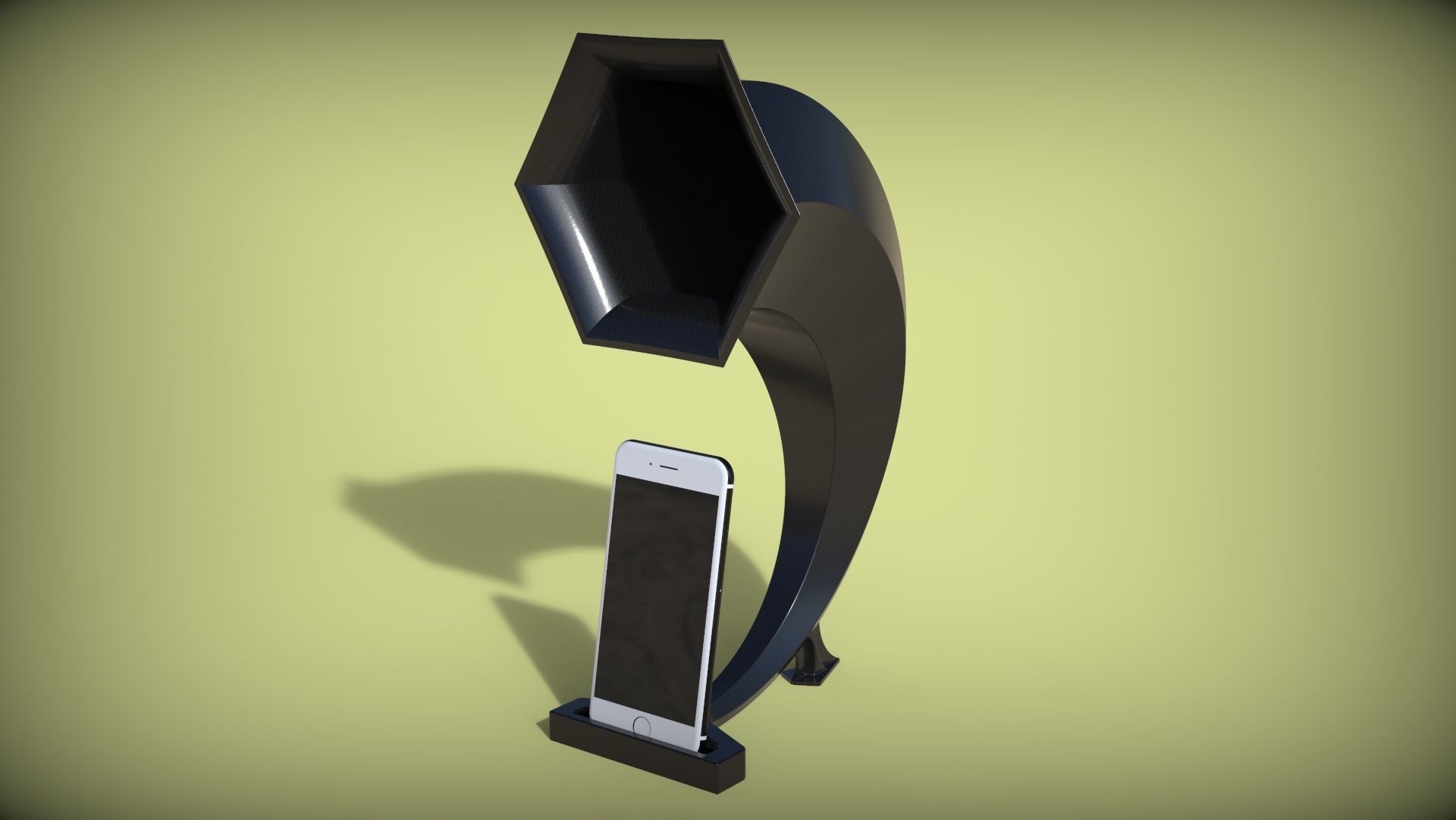 Passive Speaker gramophone design for phone 3D model 3D printable ...