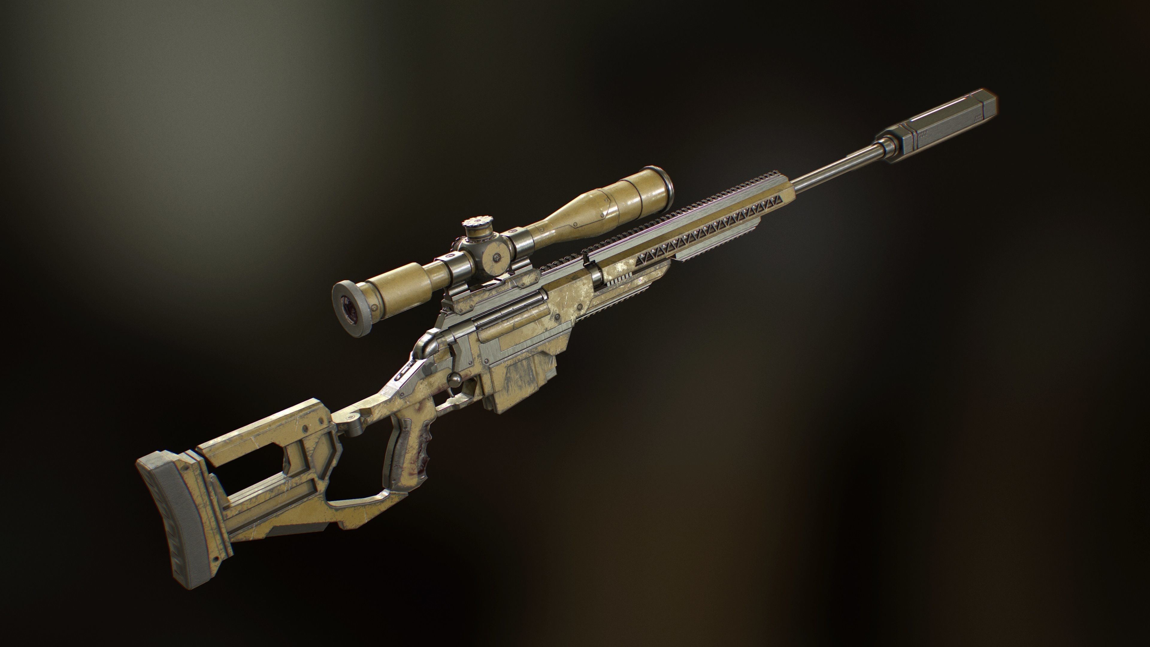 rifle Sniper Rifle 3D asset VR / AR ready PBR | CGTrader