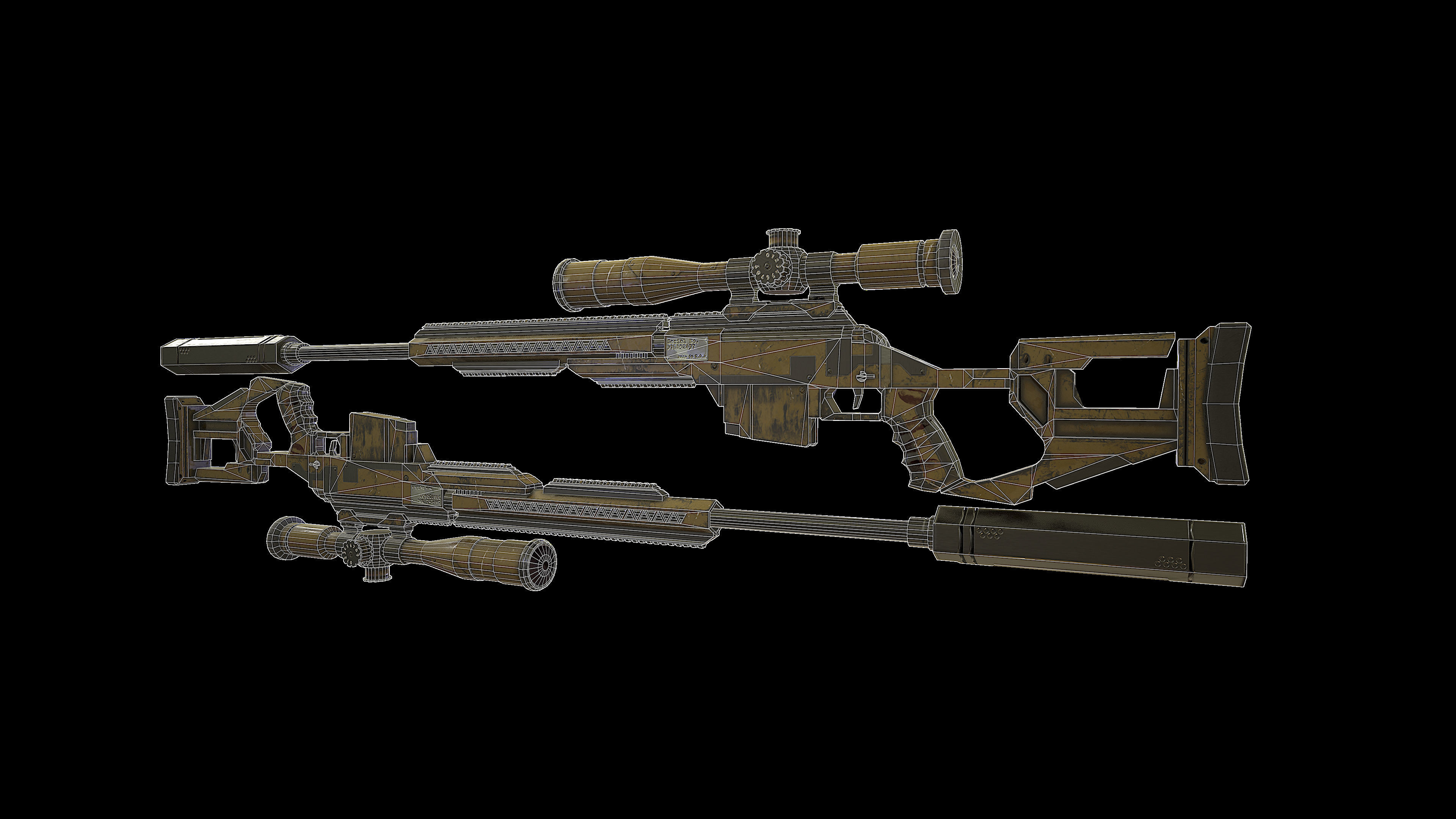 3D model Sniper Rifle VR / AR / low-poly | CGTrader