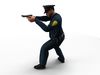 policeman gun in hand ready to shoot 3D model | CGTrader