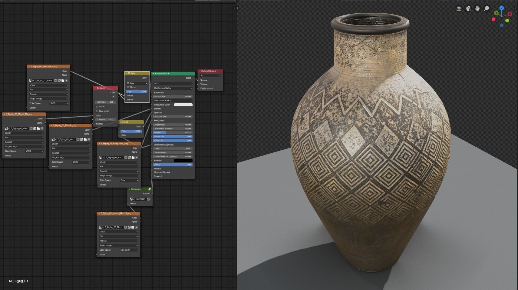 3D model Clay jug - Game-Ready - AR VR VR / AR / low-poly | CGTrader