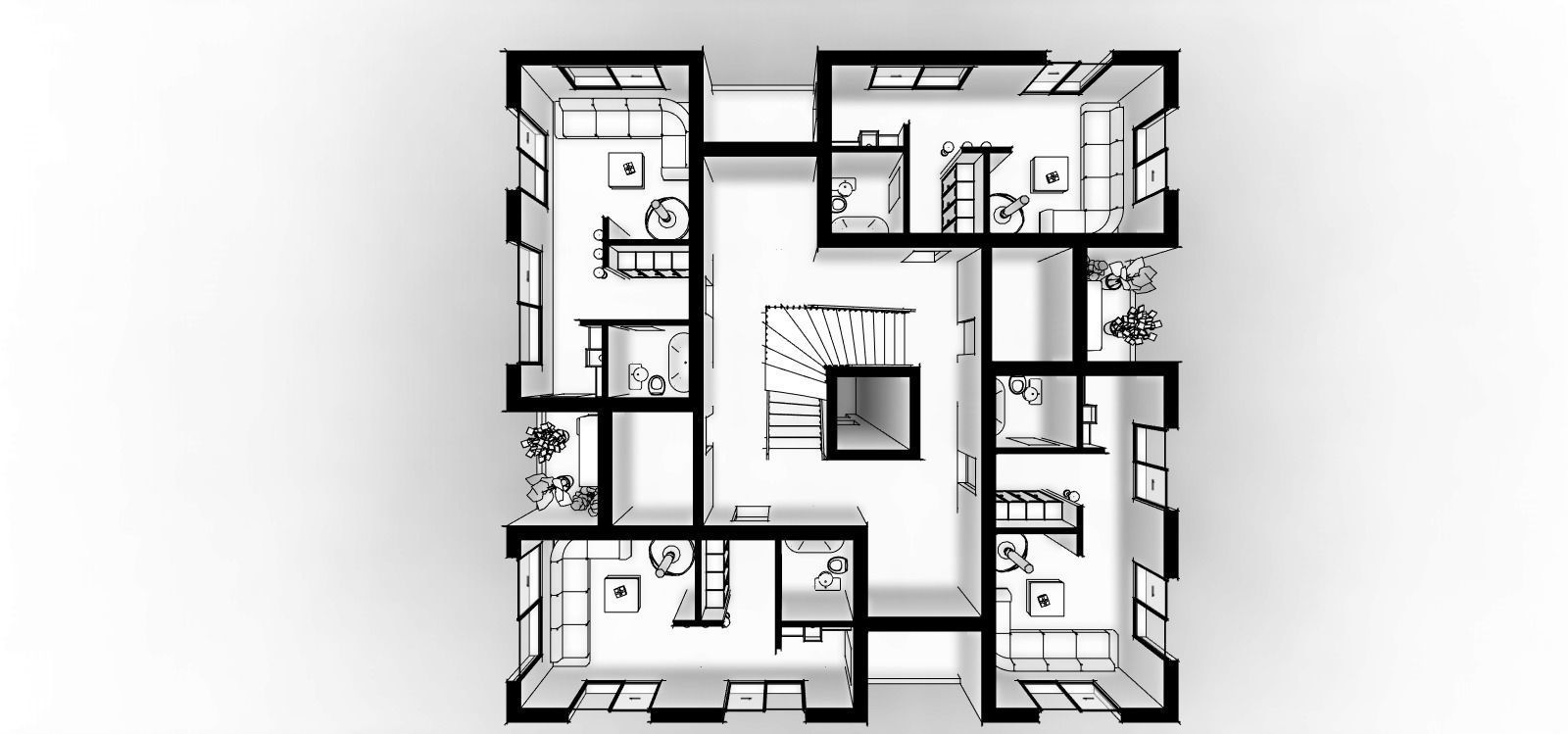 apartments building 3D model 3D printable | CGTrader