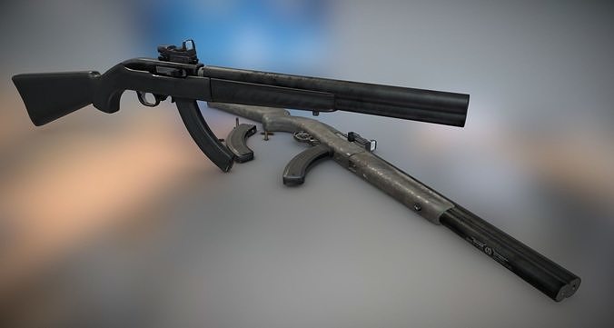 3D model Ruger 10 22 Silent-SR ISB VR / AR / low-poly | CGTrader