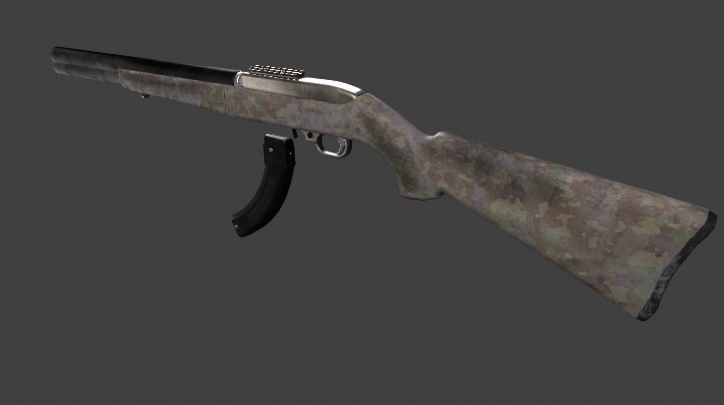 3D model Ruger 10 22 Silent-SR ISB VR / AR / low-poly | CGTrader