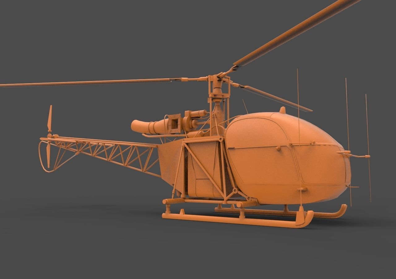 Alouette II 3D model 3D printable | CGTrader