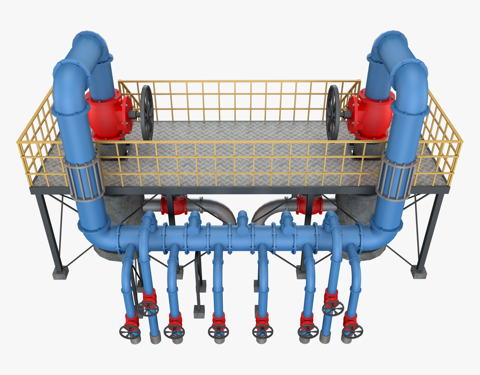 Piping System 1 3D model | CGTrader