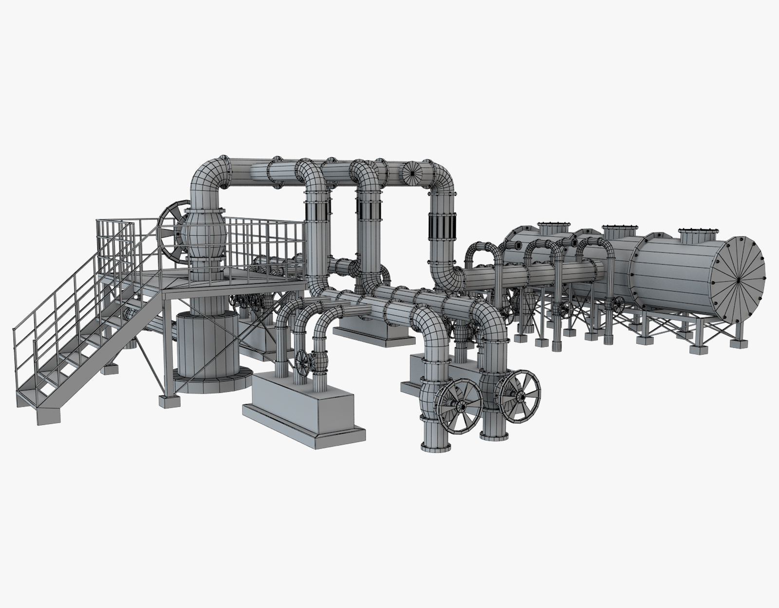Piping System 2 3D model | CGTrader
