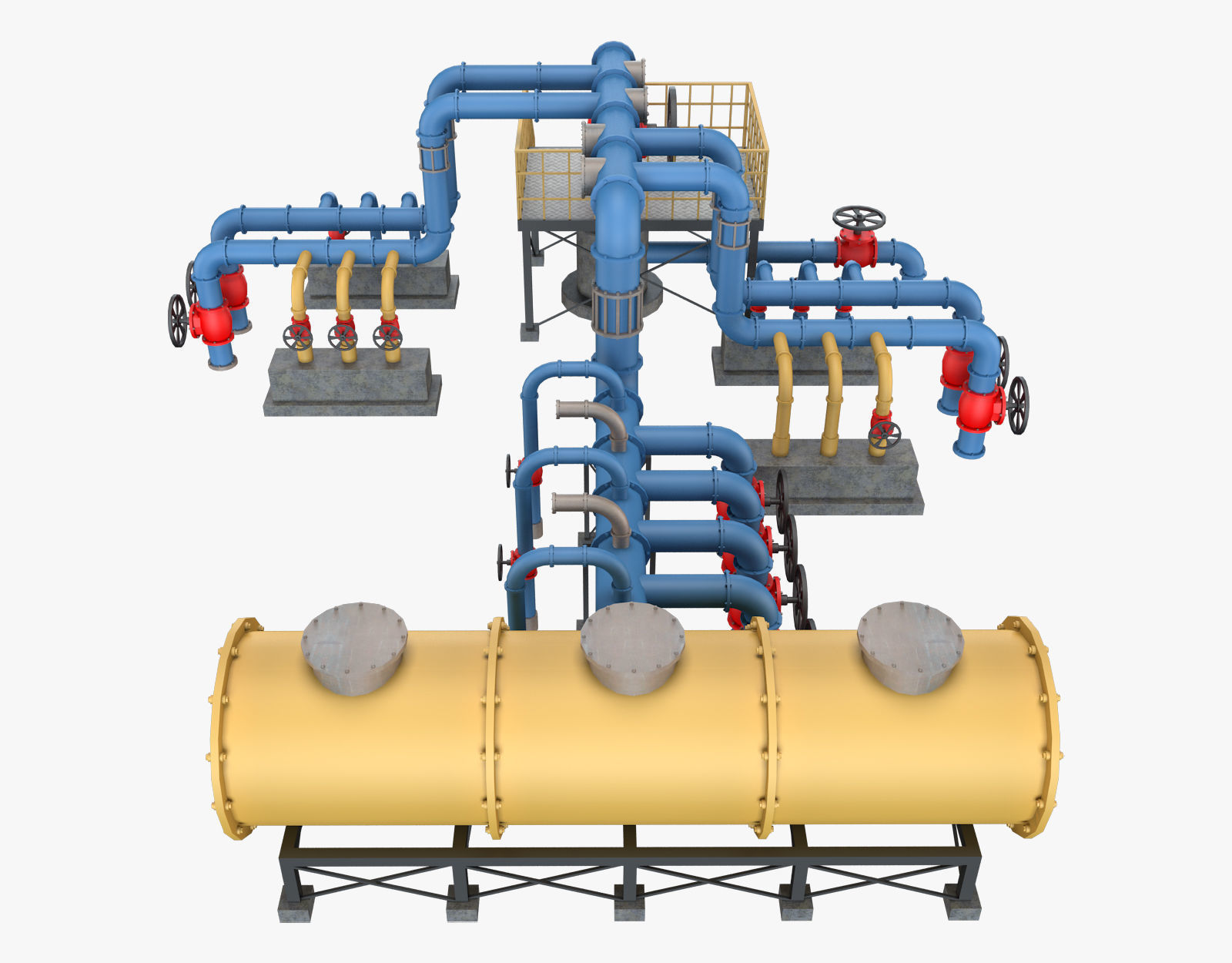 Piping System 2 3D model | CGTrader