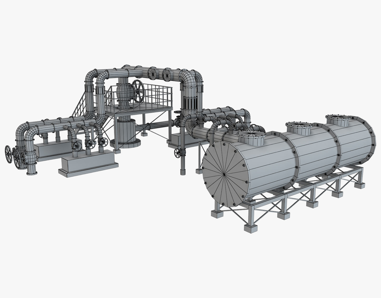 Piping System 2 3D model | CGTrader