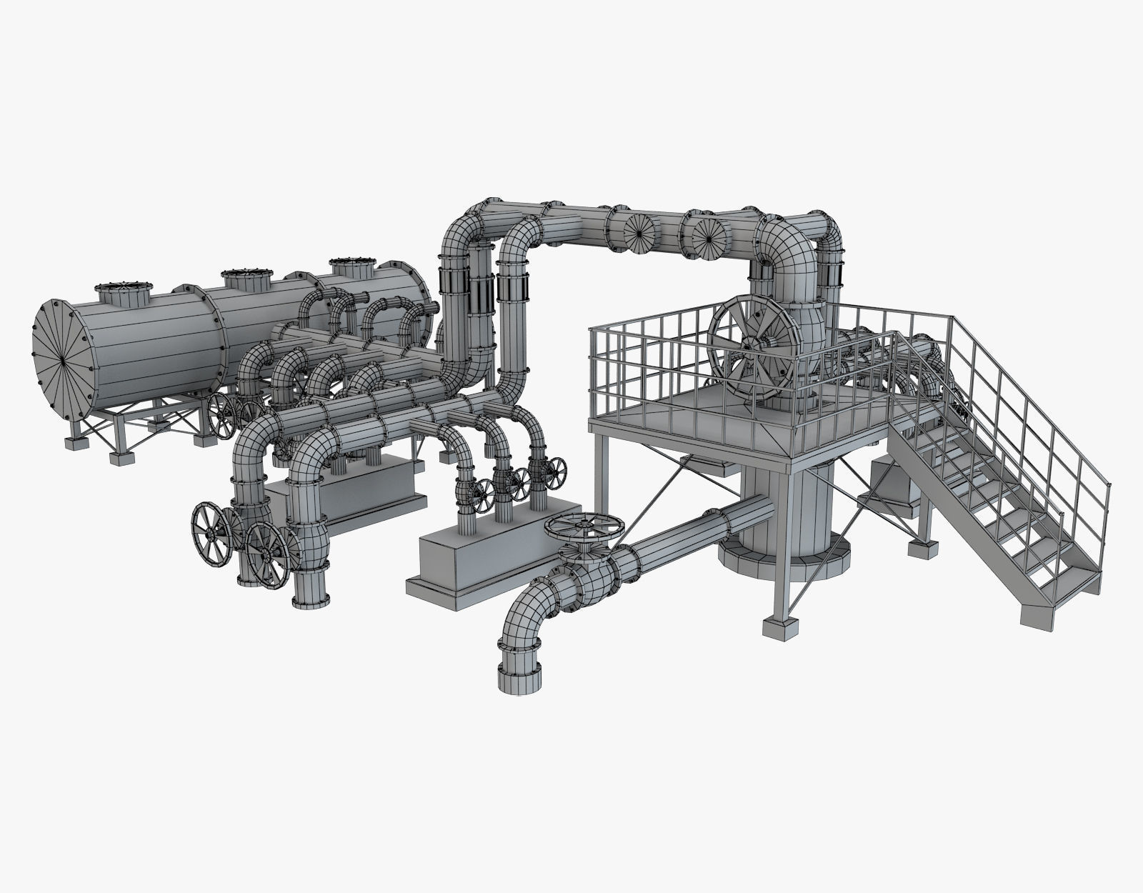 Piping System 2 3D model | CGTrader