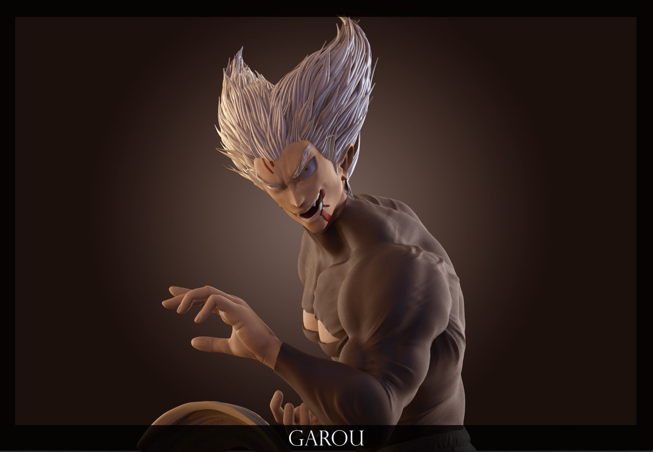 Garou statue of character garbo 3D model 3D printable | CGTrader