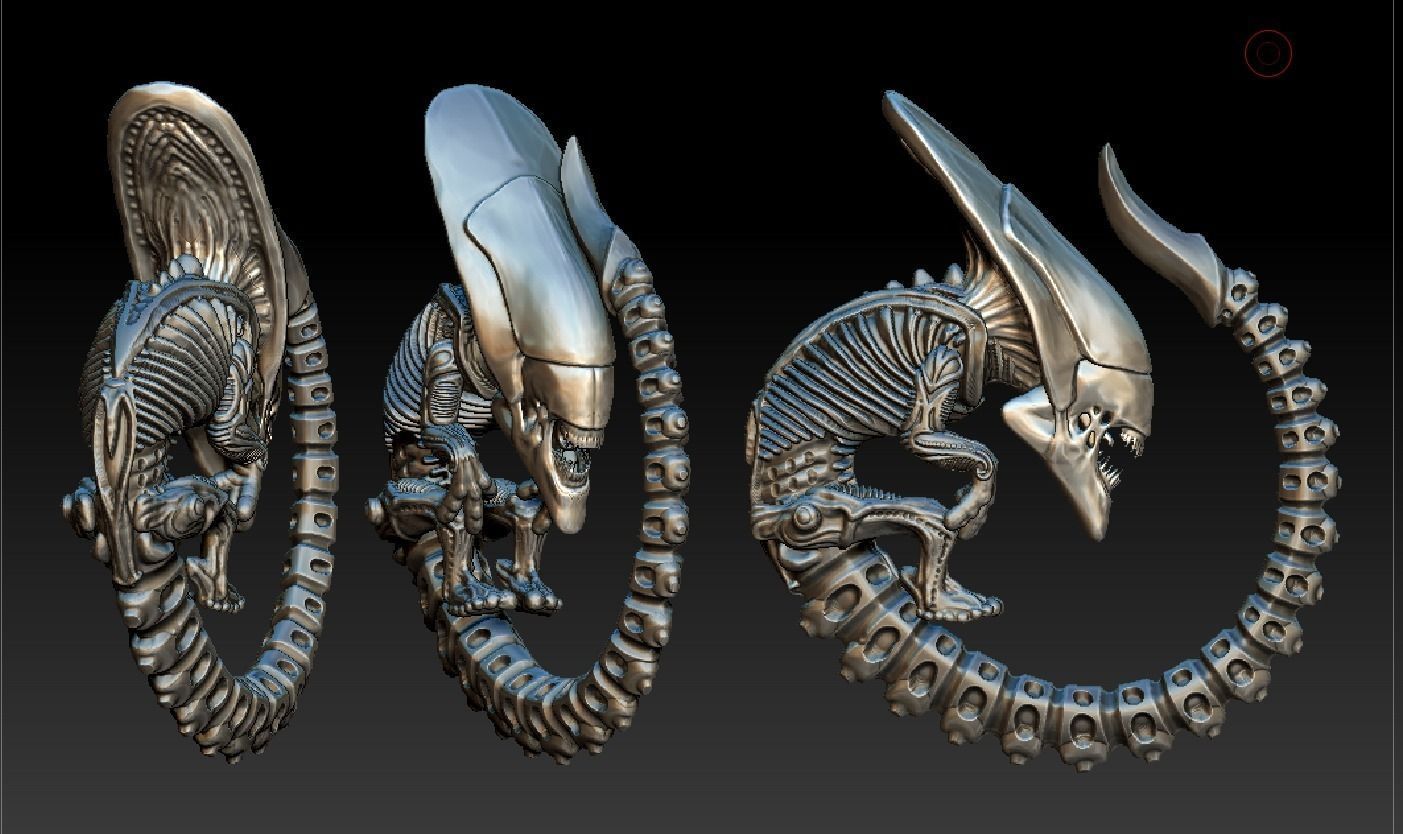 Pendant Alien 3D Model 3D printable STL 3DM | CGTrader.com