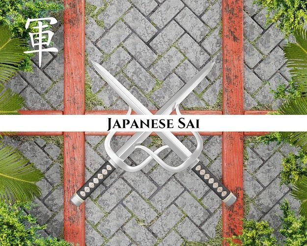 3D model Ancient Japanese Sai VR / AR / low-poly | CGTrader