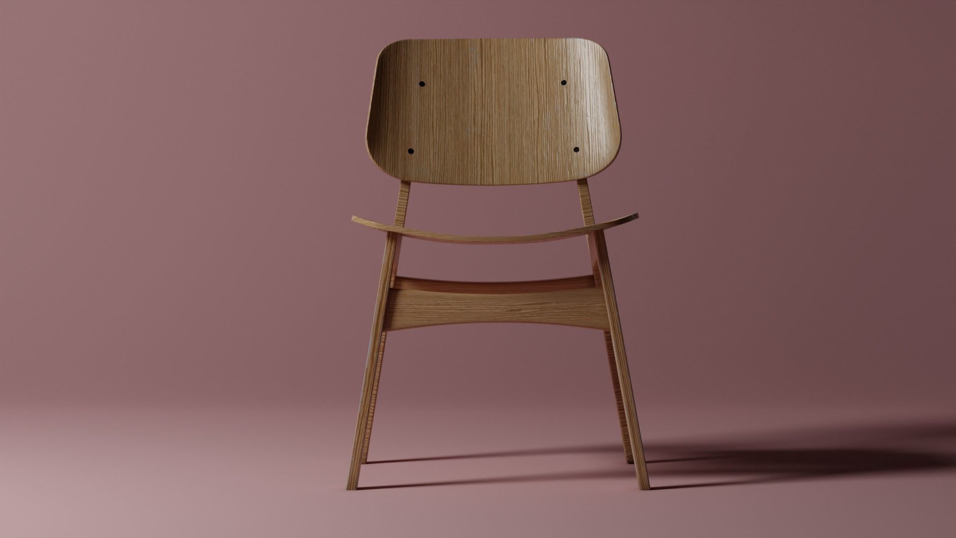 Wooden cheir free 3D model | CGTrader