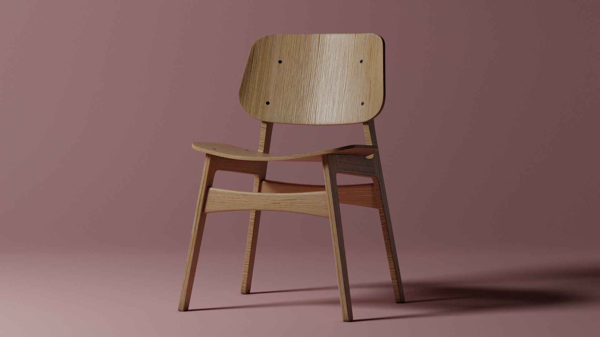 Wooden cheir free 3D model | CGTrader