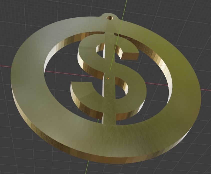 DOLLAR SIGN NECKLACE PENDANT free 3D model 3D printable | CGTrader