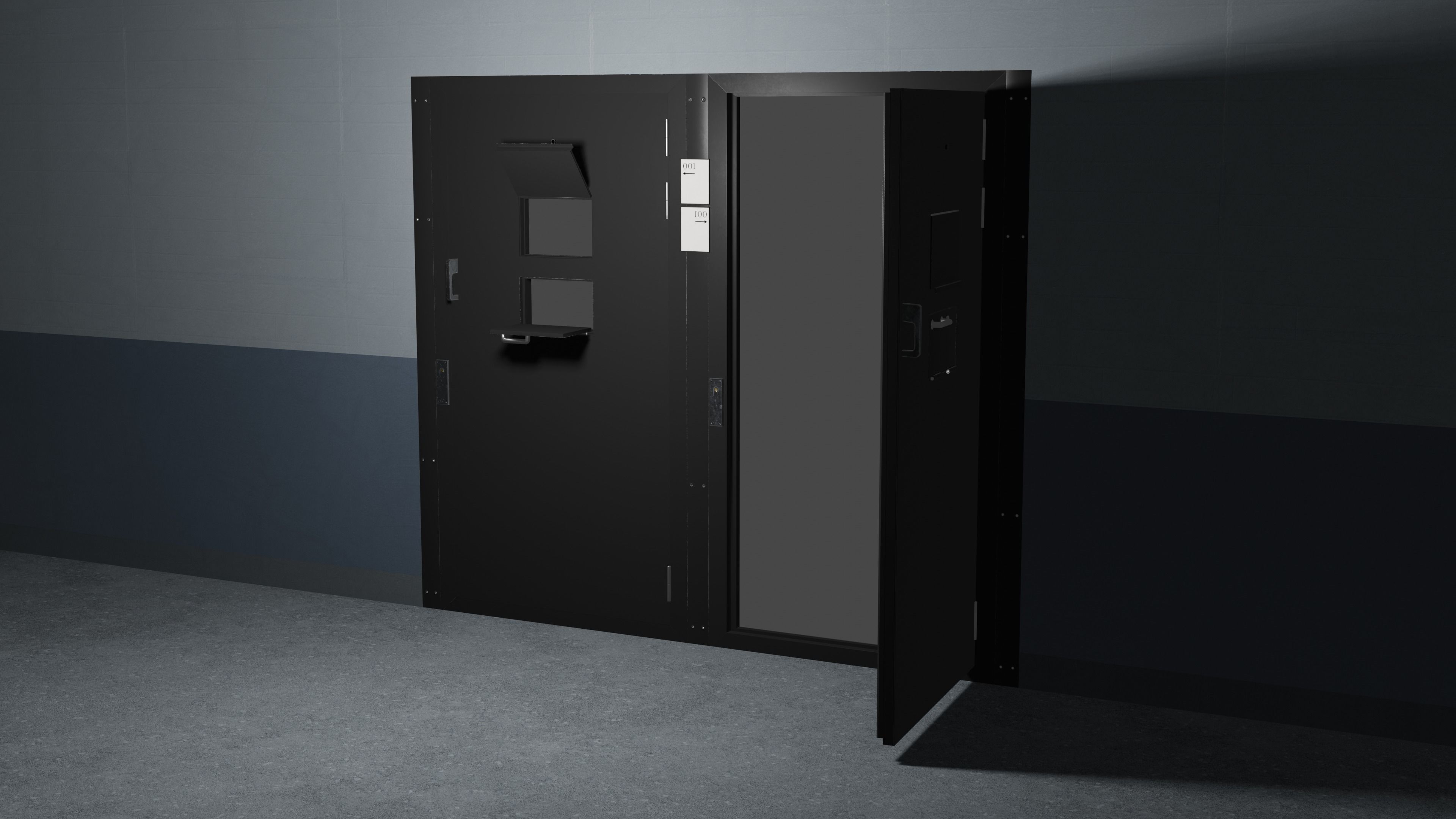 3D model Prison cell door - PBR Game Ready low-poly model VR / AR / low ...