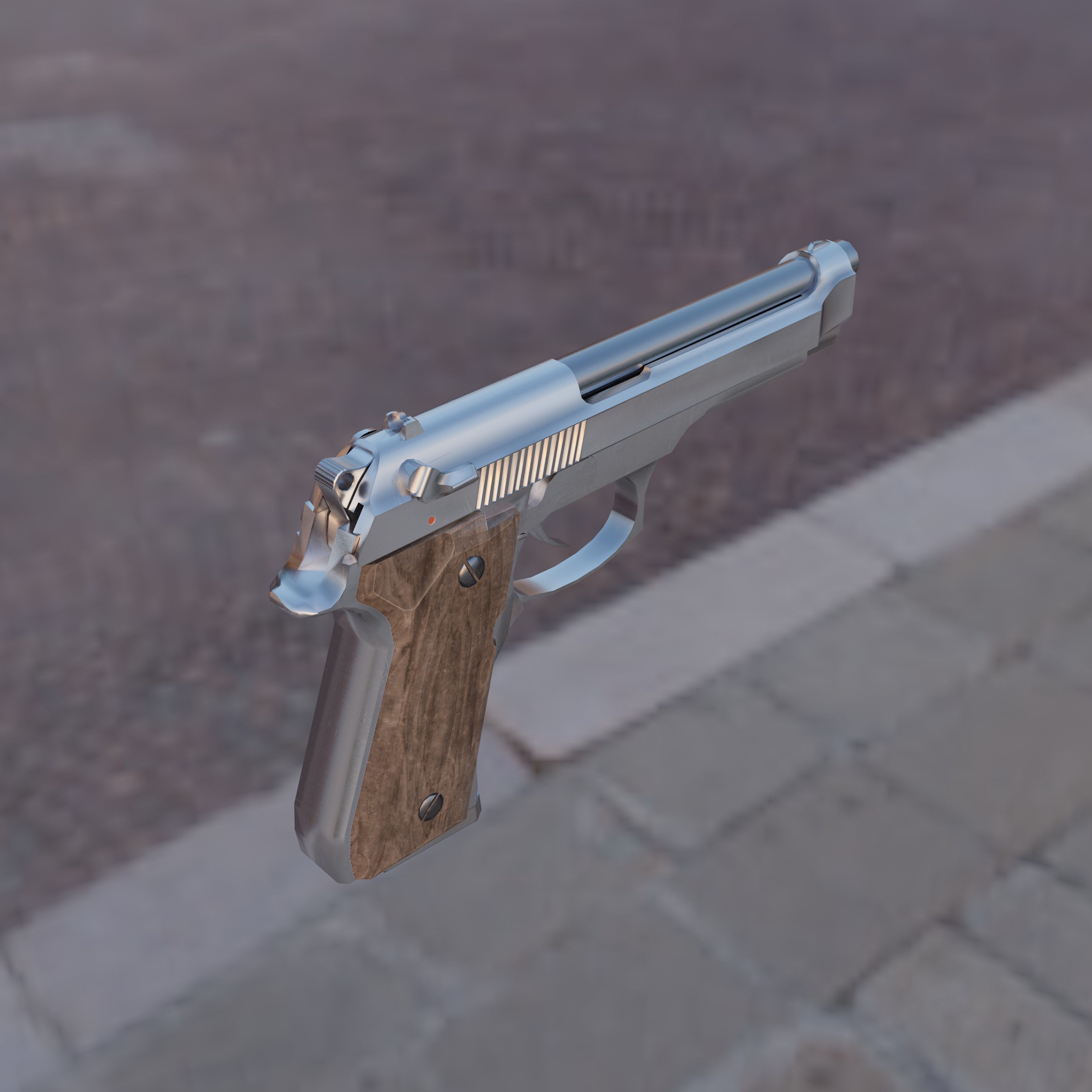 3D model PBR Game-ready Beretta handgun VR / AR / low-poly | CGTrader