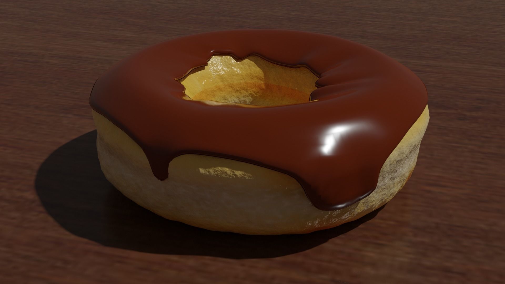 Chocolate Doughnut free 3D model | CGTrader