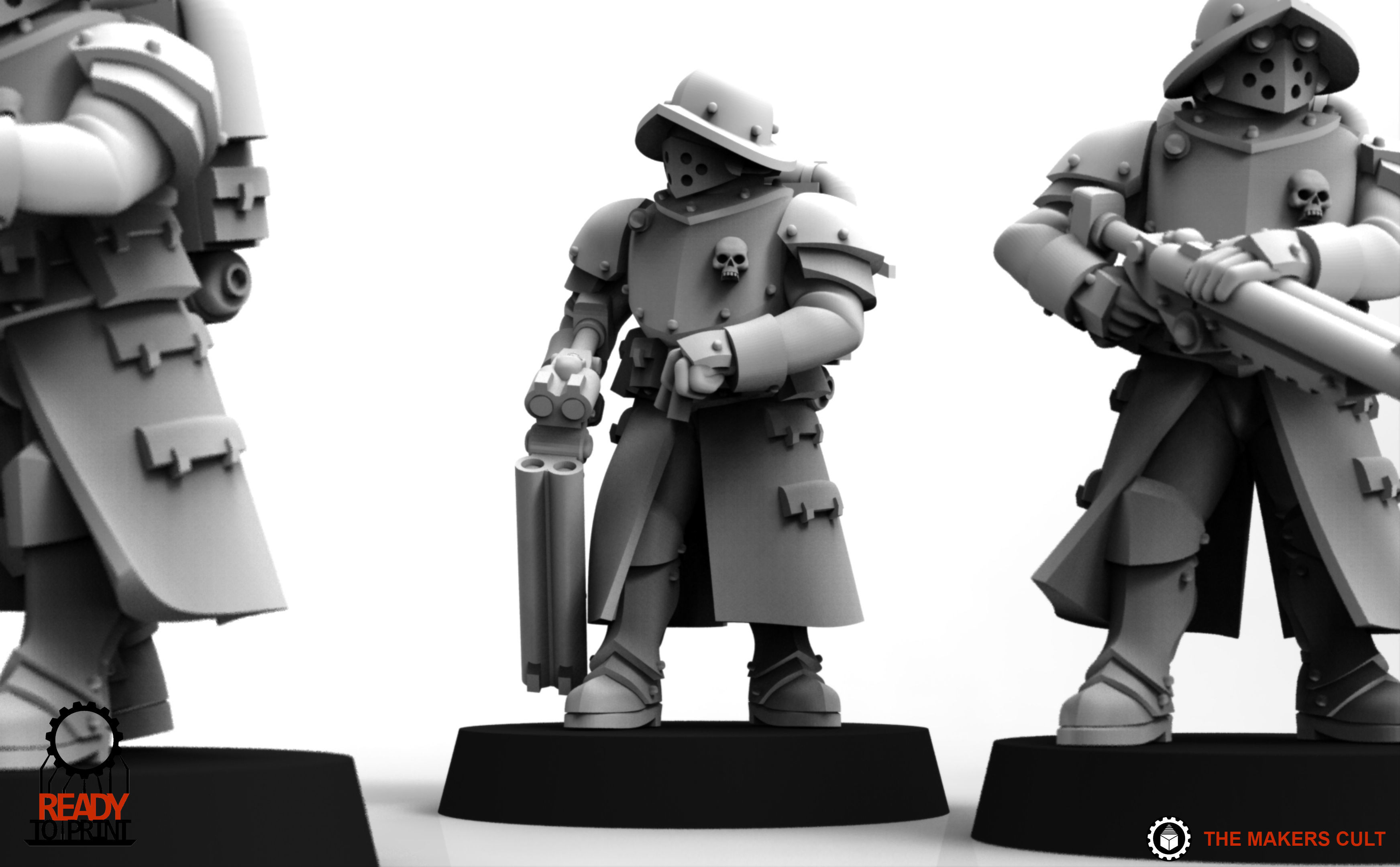 Feudal Guard Engineers 3D model 3D printable | CGTrader