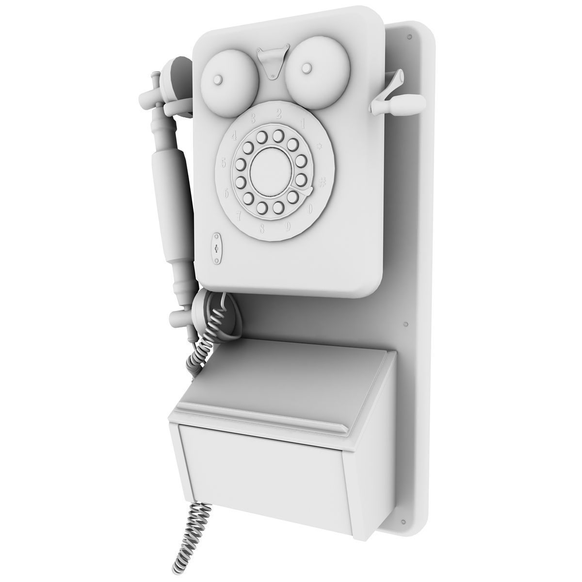 Vintage Wall Phone 3D model | CGTrader