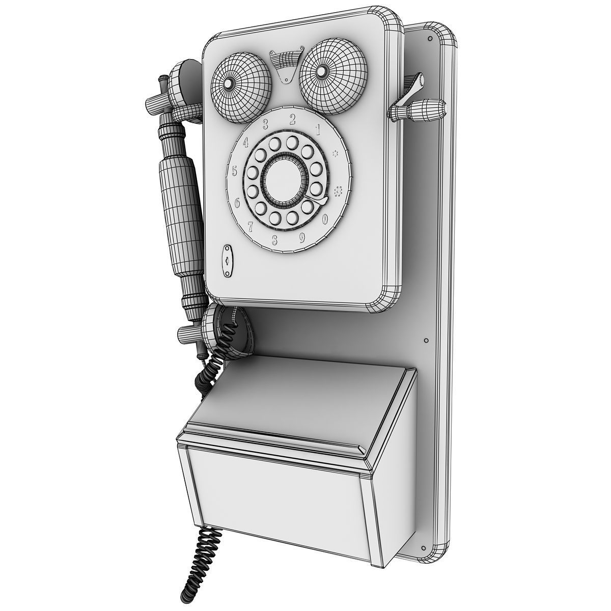 Vintage Wall Phone 3D model | CGTrader