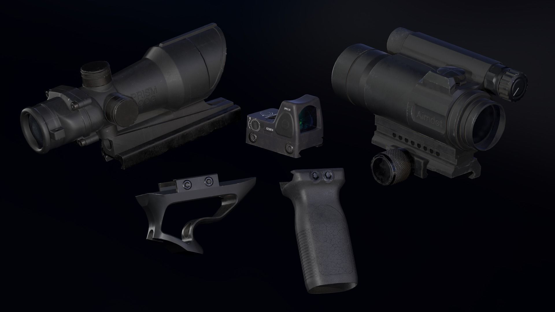 3D model Weapon Attachments - Vol 01 - UE4 Game Ready VR / AR / low ...