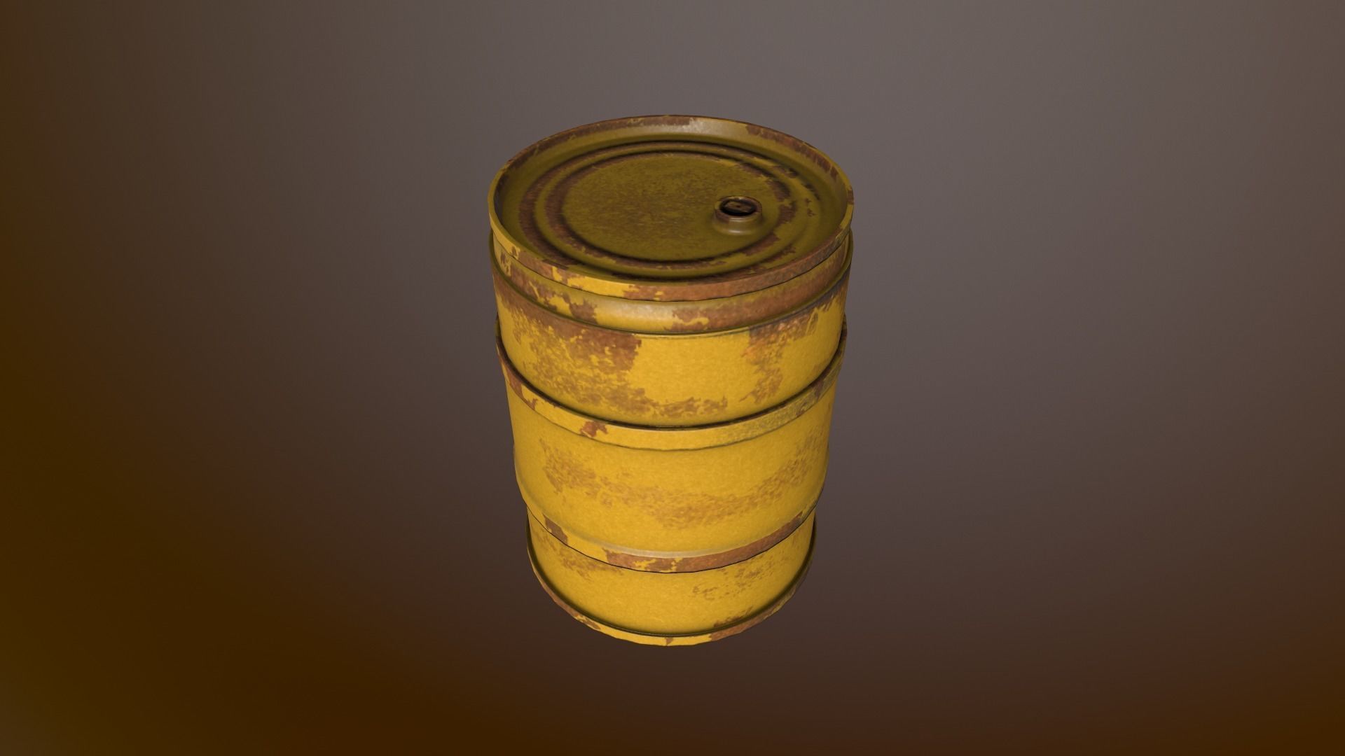 Rusted Yellow Barrel 3D asset | CGTrader